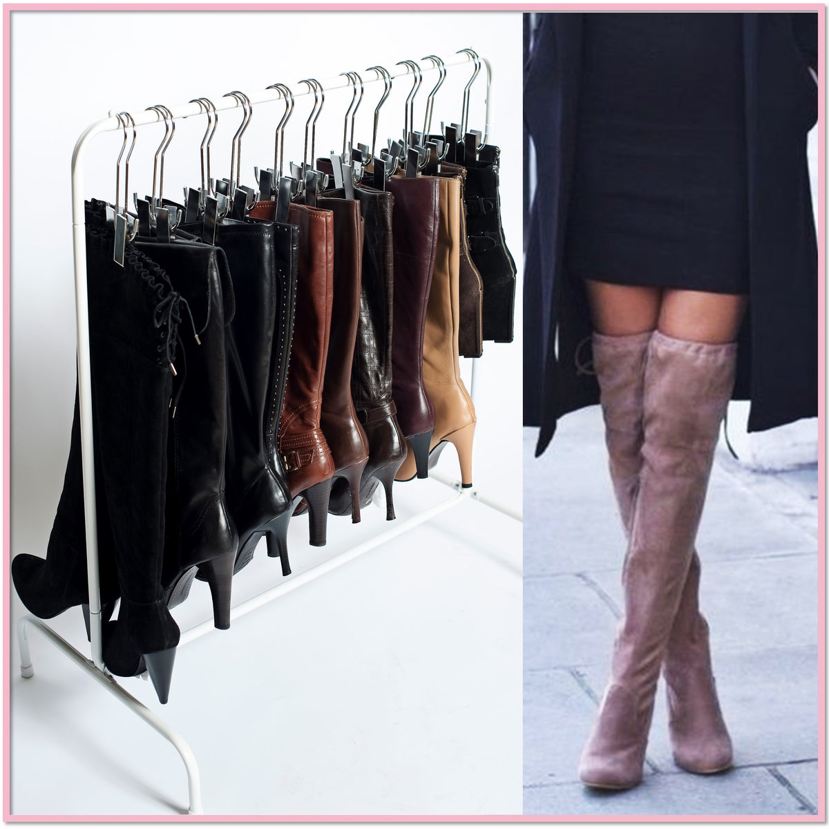 The Boot Rack™ (Rack + 6 Boot Hangers) - Boottique